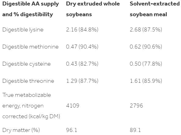 Using Dry Extruded Whole Soybeans (“Extruded Full-Fat”) in Formulations | Engormix